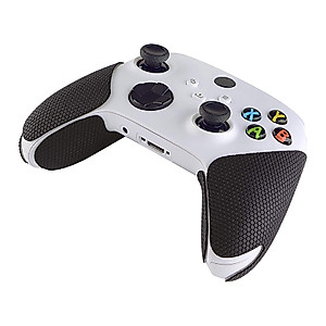 eXtremeRate PlayVital Anti-Skid Sweat-Absorbent Controller Grip for Xbox Core Wireless Controller, Professional Textured Soft Rubber Pads Handle Grips for Xbox Series X/S Controller - Black