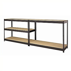 Iron Horse 3800 Riveted Steel Shelving 5-Shelf 18Dx48Wx72H Black