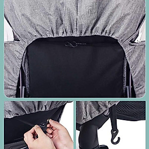 CTEGOOD Double Baby Stroller Rain Cover, Baby Carriage Rain Cover Waterproof, Windproof Protection Travel-Friendly, Outdoor Use Easy to Install and Remove