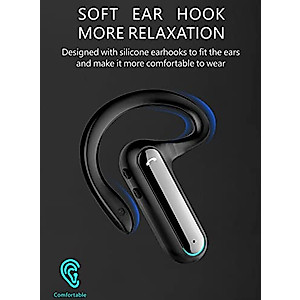 RISTARWH Wireless Earbuds,Bluetooth 5.2 Headphones Sport Wireless HiFi Stereo Earphones Non-in-Ear Noise Cancelling Headset for Business/Driving/Office