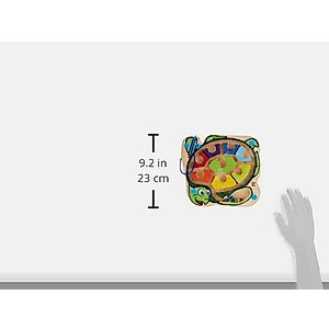 Hape Wooden Magnetic Maze Puzzle Colorblock Sea Turtle| Learning and Development Puzzle with Magnetic Wand for Preschoolers