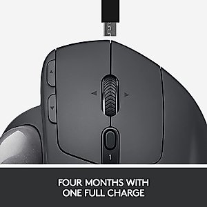 Logitech MX Ergo Plus Advanced Wireless Trackball for PC and MAC with Extra 10° Wedge