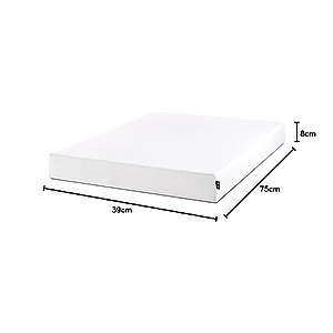 ZINUS 8 Inch Green Tea Memory Foam Mattress, Twin, Fiberglass Free, Patented Custom Contour Support, Sturdy Base Foam, CertiPUR-US Certified, Mattress in A Box, White