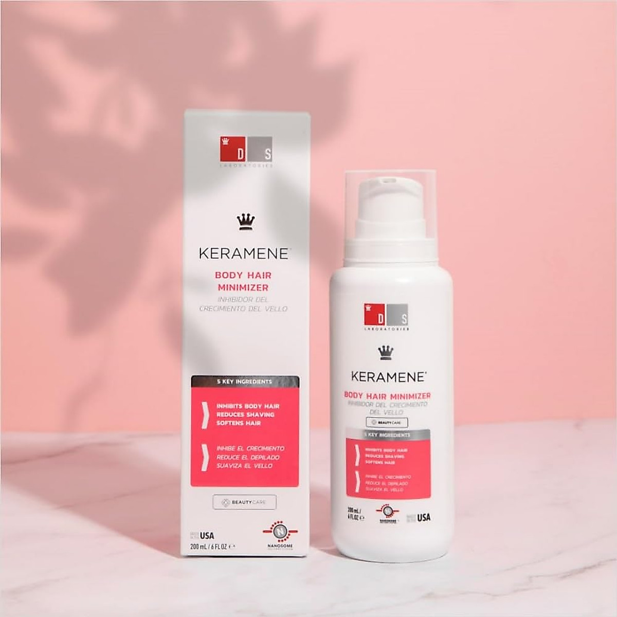 Keramene Hair Growth Inhibitor by DS Laboratories - Hair Inhibitor for Face and Body, Minimize the Need for Shaving, Waxing and Depilating, Slows Hair Regrowth, Paraben Free