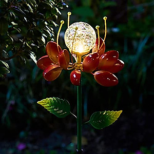 TSTGEE Outdoor Solar Garden Lights Solar Metal Flower Decorative Lights Solar Spinner Decorative Garden Stakes Waterproof for Patio,Yard,Lawn,Garden Decorations