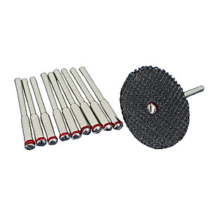 TMAX 10 pc 2 mm (5/64 Inch) Cut Off Wheel Screw Mandrel 1/8 Inch Shank Holder for Dremel Rotary Tools