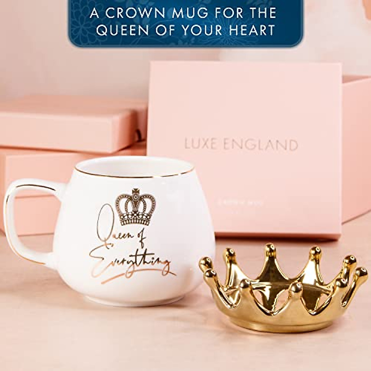 Luxe England Gifts Royal Gift Basket for Women - Best Mother's Day Gift Box, Thank you, Congratulations, Happy Birthday Gifts for Women Friend, Wife, Mom, Sister