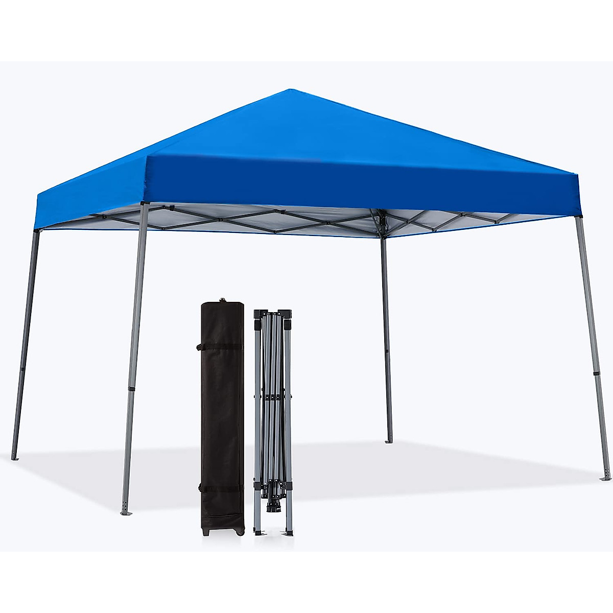 MASTERCANOPY Portable Pop Up Canopy Tent with Large Base(10x10,Blue)