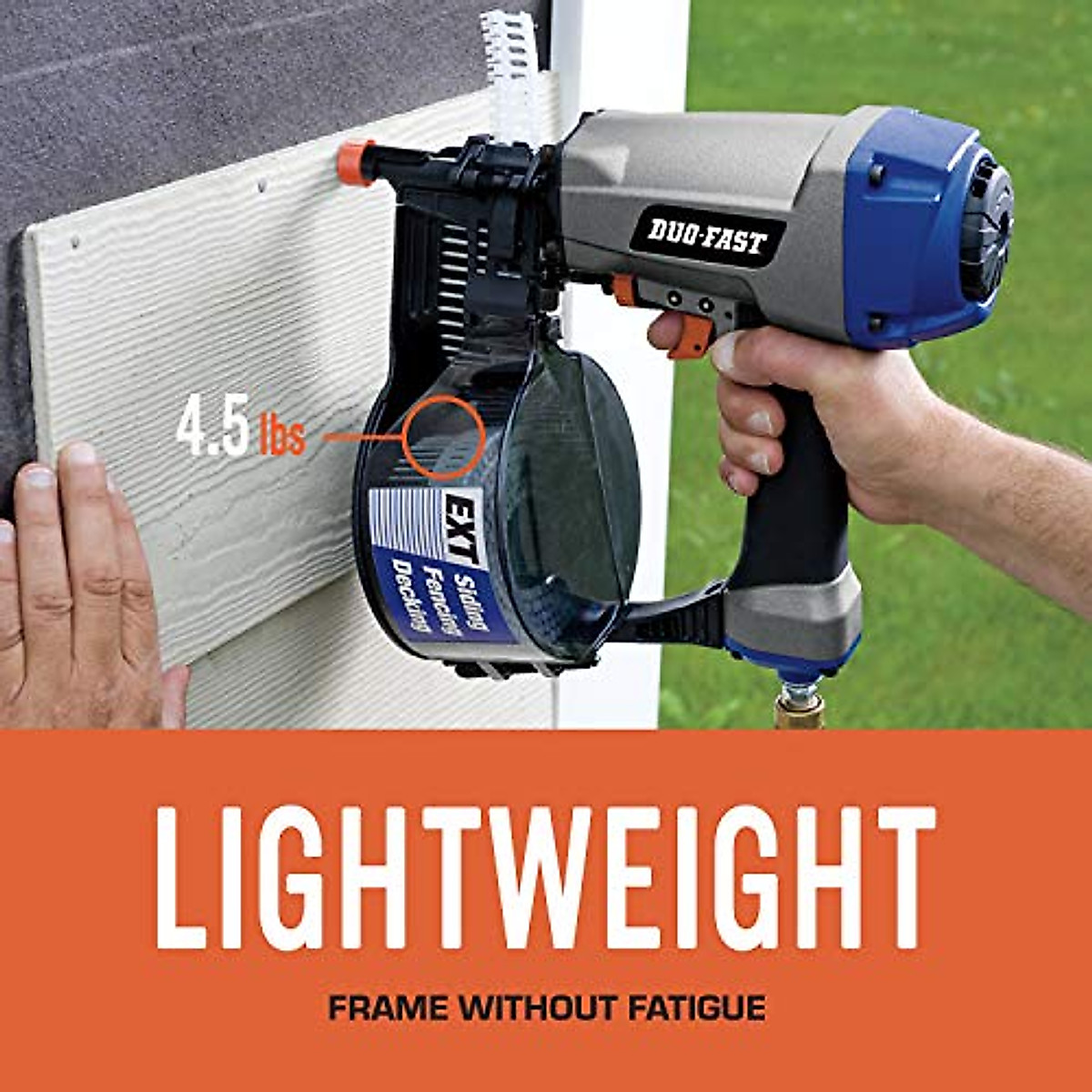 Duo Fast, Pneumatic 0 Degree Coil Siding Nailer DF22C, 502950, Air Compressor Powered