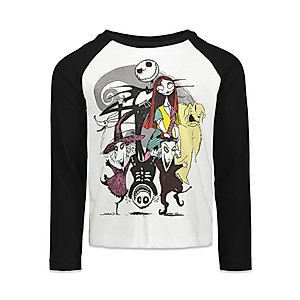 Disney Nightmare Before Christmas Sally Oogie Boogie Toddler Girls 2 Pack Long Sleeve T-Shirts Black/Grey 2T