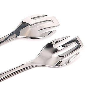 Specialty Oyster Forks Set of 6 Stainless steel 18 10 Center fork crafted into a knife