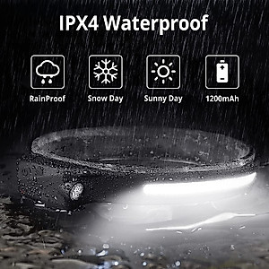 Myasrelae Night Buddy Headlamp - Waterproof Rechargeable Headlamp LED, Lampe Frontale 230° Wide Headlight Lightweight with 5 Modes & Smart Sensor Outdoor Headlamps (Black)