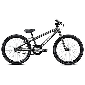 Mongoose Title Micro BMX Race Bike, 20-inch Wheels, Beginner Riders, Lightweight Tectonic T1 Aluminum Frame and Internal Cable Routing, Charcoal