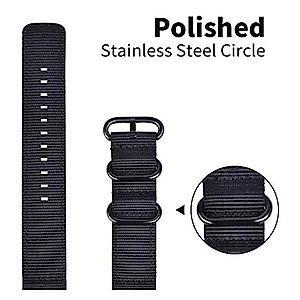 ViCRiOR for Amazfit Bip/Bip 3 Pro/Bip U Pro Bands, Premium Soft Nylon Replacement Strap Watch Band for Amazfit GTS/GTS 2 / GTS 2 Mini/GTS 2e / GTS 3/ GTS 4 Mini/GTS 4, Black