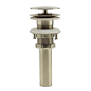 ALFI brand AB5009-BSS Popup Drain for Sink without Overflow, Brushed Stainless Steel