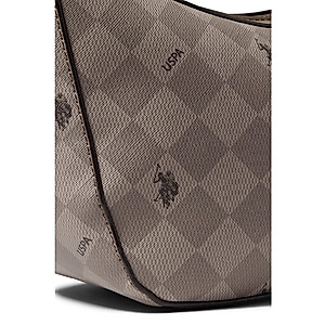 U.S. Polo Assn. Floral Diamond Crossbody Taupe One Size