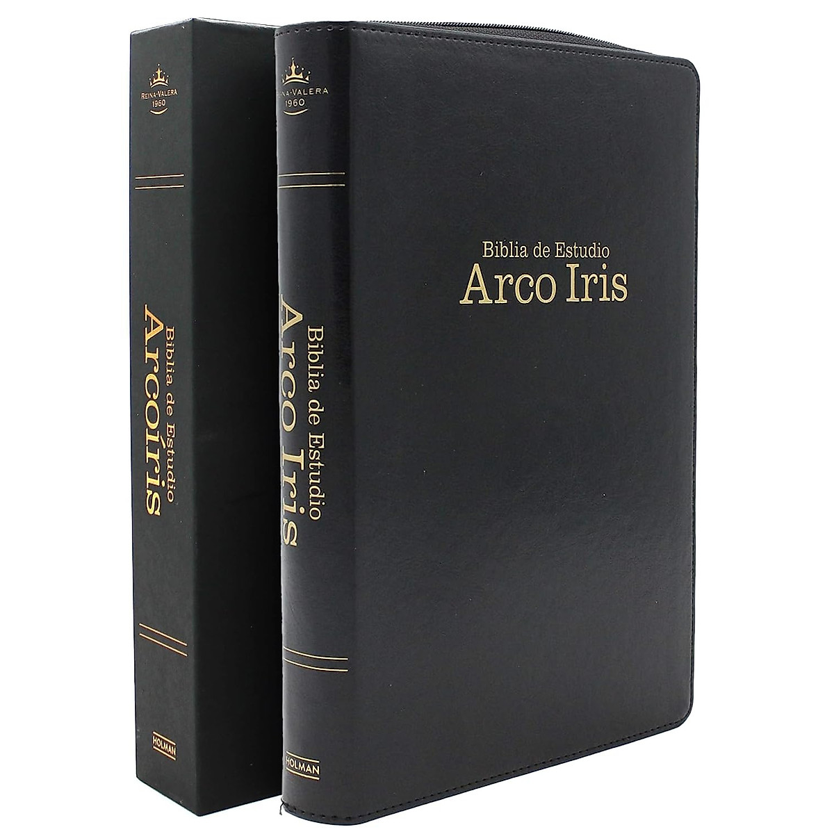 Biblia de Estudio Arco Iris Reina Valera 1960 con Cierre e Indice en Español color Negro/Spanish Rainbow Study Bible RVR 1960 with Thumb Index Multicolor