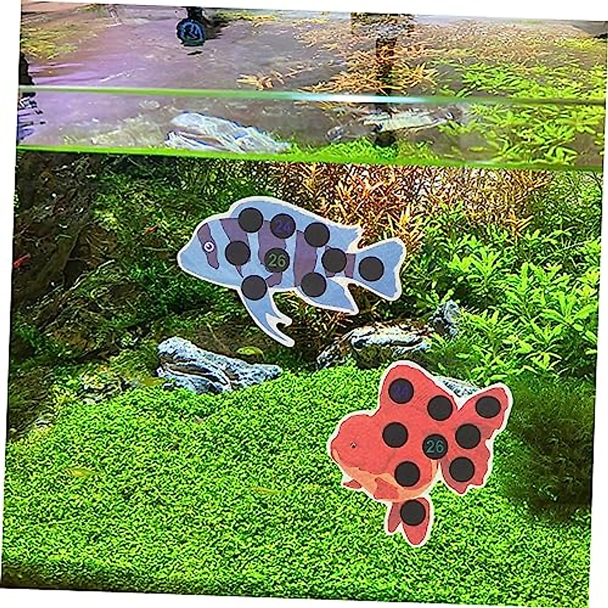 ULTECHNOVO Colored Stickers 3 Sets LCD Color Stickers Sticker by Numbers Glass Urinator U Pass Digital Fish Tank Temperature Gauge Fish Tank Fish Tank Sticker Digital Temperature Gauge