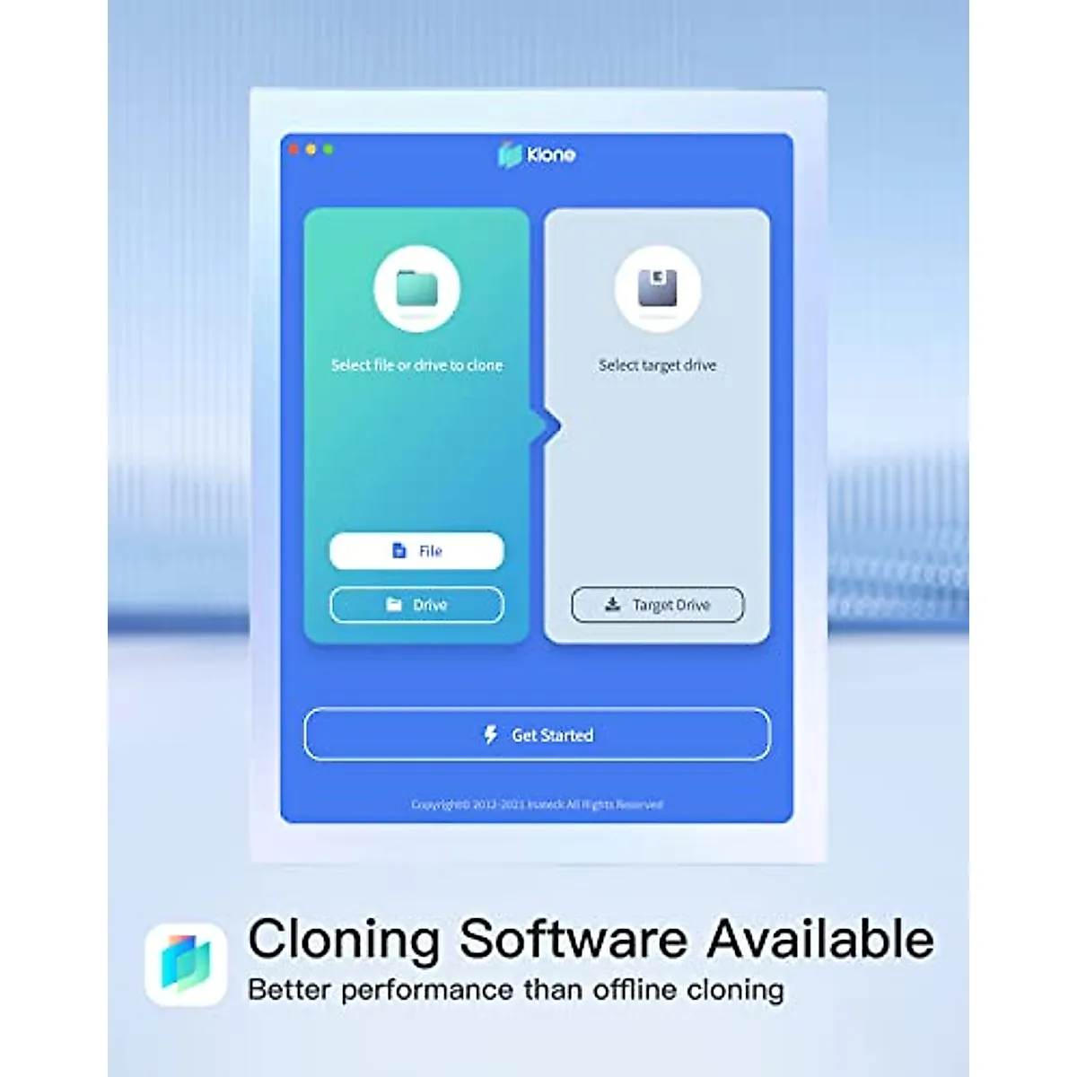 Inateck USB 3.2 Gen 2 Hard Drive Docking Station, ONLY for 2.5" SATA SSD/HDD, with Software Clone Function