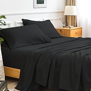 KeoWin 18 Inch Full Sheets Deep Pocket,Cooling Sheets Queen Deep Pockets,Microfiber Sheet Set Deep Pocket,Lightweight Soft & Wrinkle Free