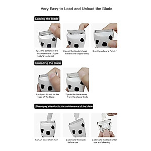 LEMULEGU Fashion Dog Hair Trimmer Blades,Quiet Waterproof Safe Grooming Kits Replacement,3 Packs of Replacement Blades for Dog Shavers