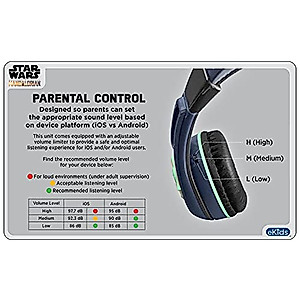 eKids Mandalorian The Child Headphones for Kids, Wired Headphones for School, Home or Travel, Tangle Free Stereo Headphones with Parental Volume Control, Connect via 3.5mm Jack