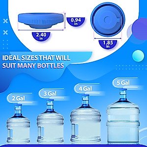4Pcs 5 Gallon Water Jug Cap - Silicone Spill Stopper Water Jug 5 Gallon Water Bottle Replacement Lid Spill Guard Water Bottle Cap for 5 Gallon Water Jug Lid - Primo Water Bottle Caps 5 Gallon Jug Cap