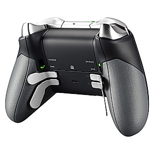 eXtremeRate 4 pcs Metal Stainless Steel Paddles Hair Trigger Locks Replacement Parts Video Games Accessories Kits for Xbox One Elite, Elite Series 2, Elite 2 Core Controller