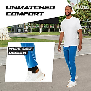 Ultra Performance 3 Pack Mens Sweatpants, Wide Leg Open Bottom Lounge Sweat Pants for Men