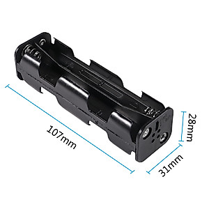 3pcs 8 AA Battery Holder 12v AA Battery Holder 8 X AA Battery Holder with Wires and I-Type 9V Battery Clip Connector Two Layers Battery Case Long Strip Type