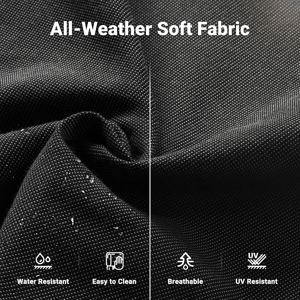 ovios Patio Furniture Set, 5 Pieces Outdoor Wicker Rattan Sofa Couch with Chairs, Ottomans and Comfy Cushions, All Weather High Back Conversation Set Garden Backyard, Black