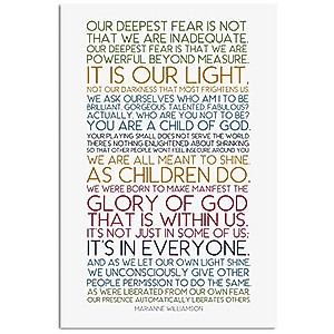 Our Deepest Fear Poster No Frame Or Framed Canvas 0.75 Inch Print in Us Novelty Quote Meaningful, Motivational