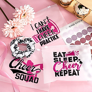 60 Pieces Cheer Makeup Bag Cosmetic Cheerleading Case for Girls Zipper Cheer Makeup Case Cheerleader Travel Pouch Portable Cheerleading Bag for Women Teammates Toiletry Accessories Gifts, 6 Styles