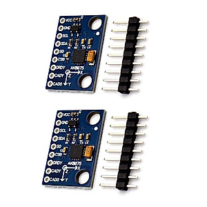 HiLetgo 2pcs AK8975 3-Axis Accelerometer Gyroscope Compass Sensor High Precison Compass Sensor Module IIC I2C SPI 3-5V