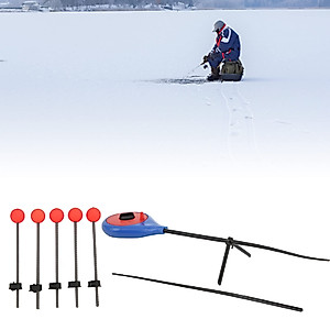 Ice Fishing Pole End, 5Pcs Extension Section Rods Pole End Tip with Rod Ice Fishing Accessories Ice for Fishing(M)