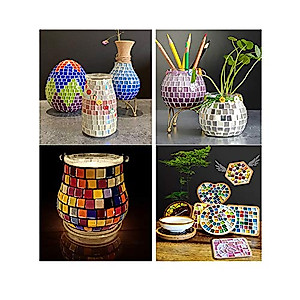 Mosaic Tiles Squares Black Crystal Mosaic Glass Tile for Crafts Bulk DIY Picture Frames Handmade Jewelry Coasters Art Material Decoration,1x1cm,100 Pieces