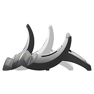 3M Laptop Stand, Raise Screen Height to Reduce Neck Strain, Vertical Design Allows You to Bring Screen Closer, Compact Foot Print Saves Desk Space, Non-Skid Base Keeps Laptop Secure, Black (LX550)