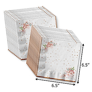 Team Bride Floral Bridal Shower Party Supplies Set Plates and Napkins Kit for 24