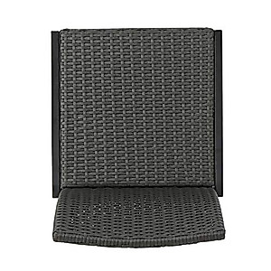 Christopher Knight Home Conrad Outdoor Wicker Barstools, 2-Pcs Set, Grey