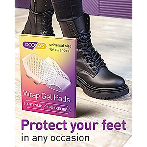 Clear Gel Metatarsal Foot Pads for Women & Men – Thicker Foot Gel Cushion Pads for More Comfort and Pain Relief – Silicone Metatarsal Pads – Upgraded Shoe Pads for Women Shoes (Clear Gel Pads)