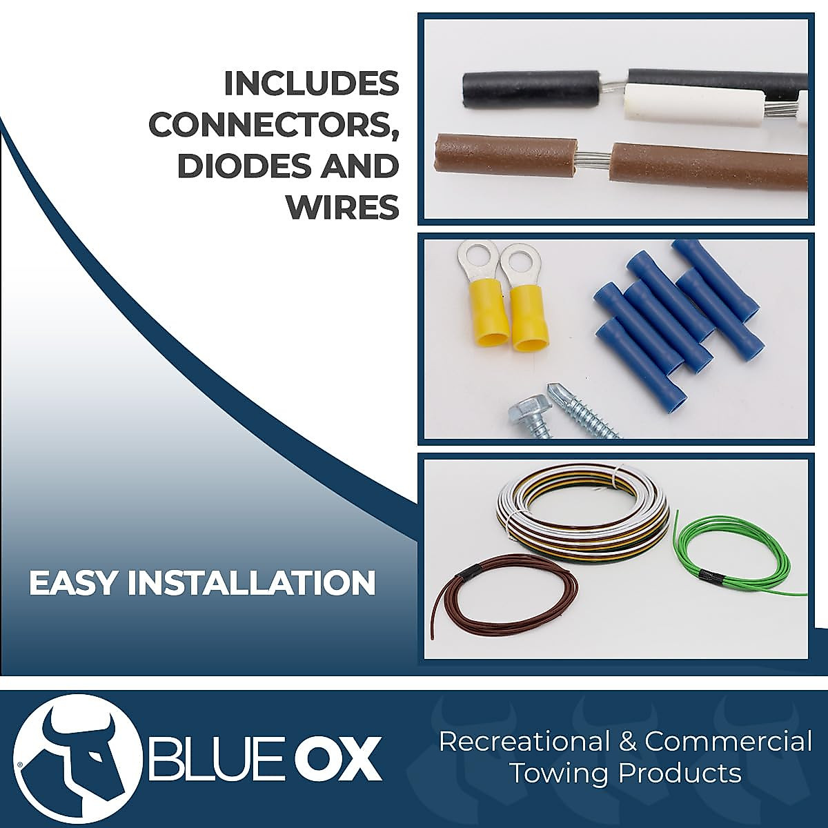 Blue Ox BX8869 Bulb and Socket Tail Light Wiring Kit