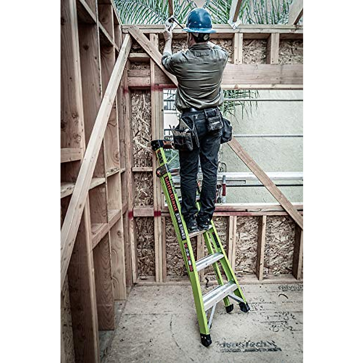 Little Giant Ladders, King Kombo, Professional, 6 Ft. A Frame, 10 Ft. Extension, Fiberglass, Type 1AA, 375 lbs Weight Rating, (13610-001)