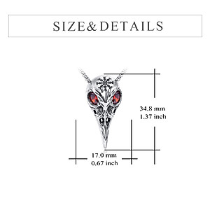 YFN Raven Skull Necklace Sterling Silver Vegvisir Norse Talisman Pendant Viking Jewelry Witch Gothic Gifts for Women Men