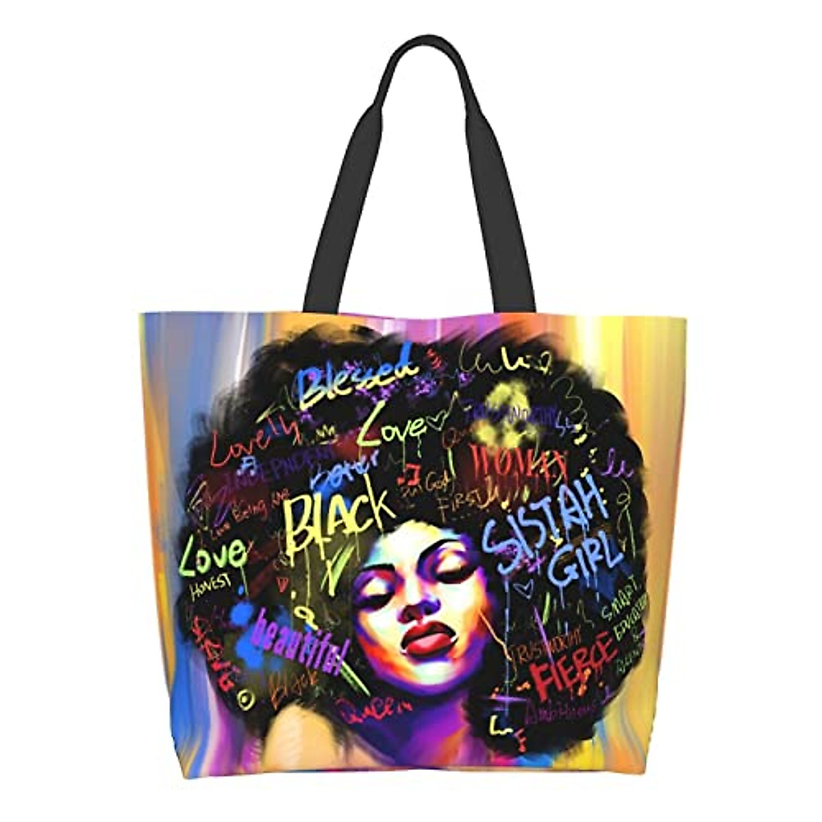 Women Tote Bags African American Women Top Handle Satchel Handbags Black Girl Magic Shoulder Bag For Gym Travel Shopping