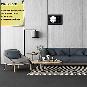 AINFTIME Clock with Day and Date for Elderly-3 Colors Display Digital Calendar Alarm Clock Dementia Alzheimers Clock with Extra Large Display (7in Black)