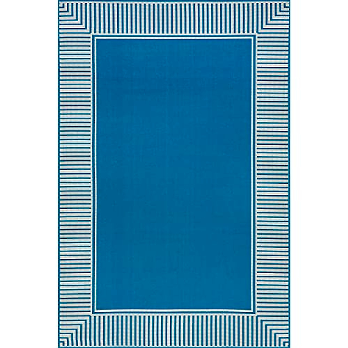 nuLOOM Asha Simple Border Indoor/Outdoor Area Rug, 8' x 10', Teal