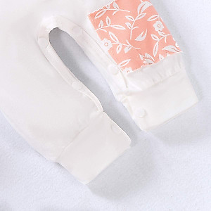 ChicRosa Baby Girl Clothes Little Baby Sister Newborn Outfit Long Sleeve Romper + Hat + Headband 3Pc Infant Clothing Set 0-3 Months