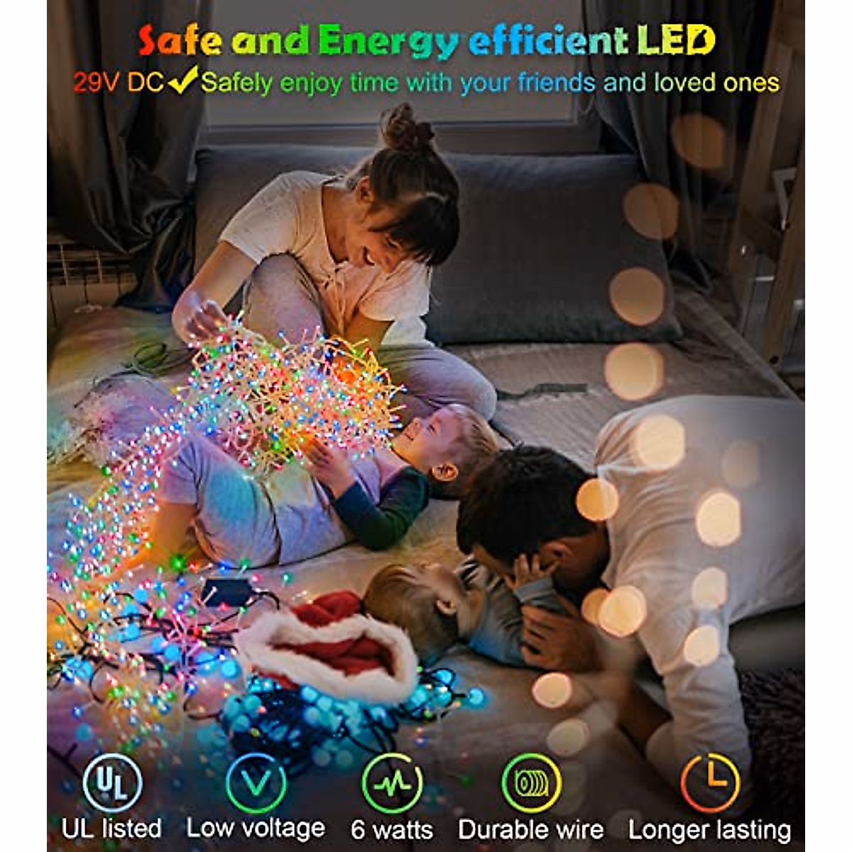 438FT Extra Long Christmas String Lights, 1200 LED Christmas Lights with Remote 8 Lighting Modes & Timer Memory Outdoor Waterproof Decorations for Home Xmas Tree Yard Wedding Party Decor (Multicolor)