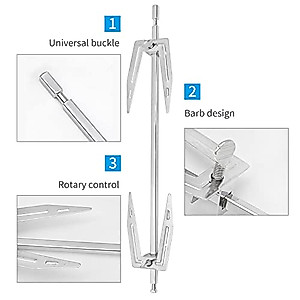 DUZFOREI Stainles Steel Air Fryer Fork, Roast Chicken Fork Fish Meat Grilling Fork for Grill Roaster Rotisserie BBQ Home Kitchen Outdoor Rotisserie