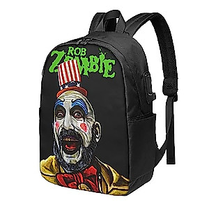 HMLTD Rob Terror Movies Zombie Laptop Backpack With USB port Classic Backpack Fits Notebook Travel Backpack Sports Backpack